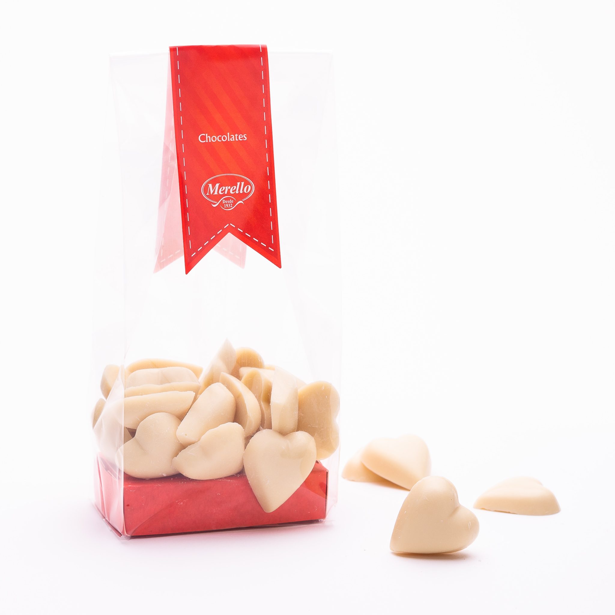 Bombon corazón blanco 150 g - Confites Merello
